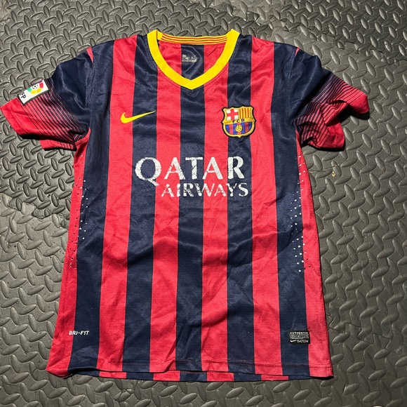 Nike | Shirts | Nike Barcelona Jersey Red And Blue Iconic Stripes ...